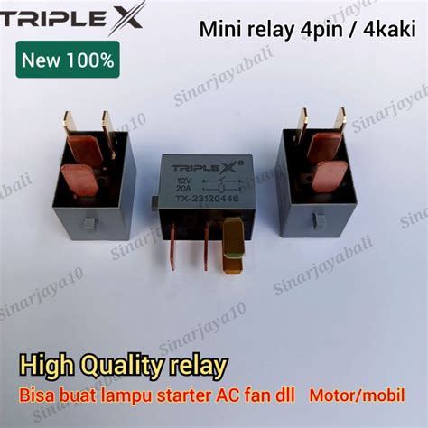 Jual Relay Mini 4kaki 5kaki Lampu Stater Bendik Pemutus Pengisian Ac Fan Relay Kecil 4pin 5pin
