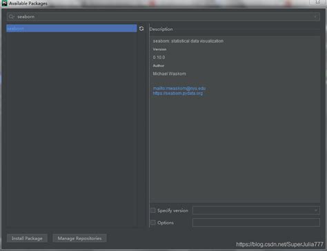 在python中安装seaborn工具包seaborn Package Csdn博客