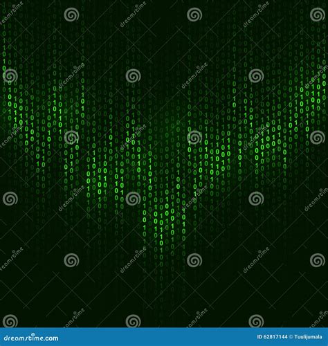 Binary Code Dark Green Background Stock Vector Illustration Of Abstract Binary