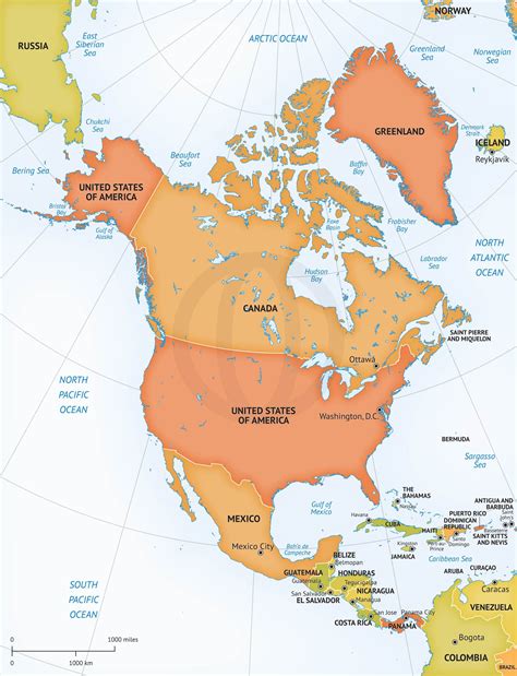 North America Continent Map Printable Printable Free Templates