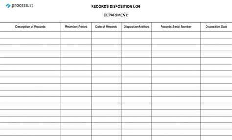 Records Retention Schedule Template For Efficient Organization