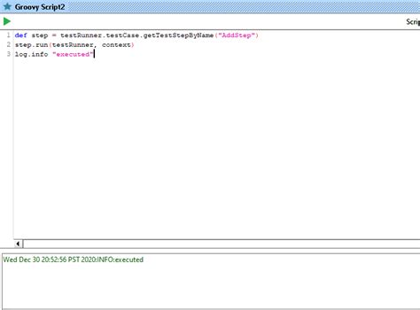 How To Run A Test Step From Groovy Script