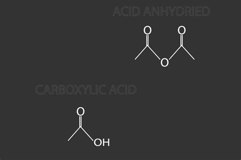 Acid Anhydried Or Carboxylic Acid Molecular Skeletal Chemical Formula