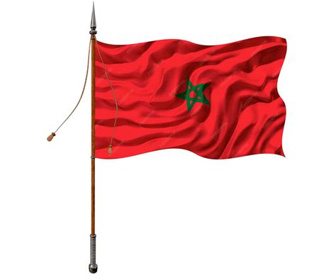 Premium Photo National Flag Of Morocco Background With Flag Of Morocco