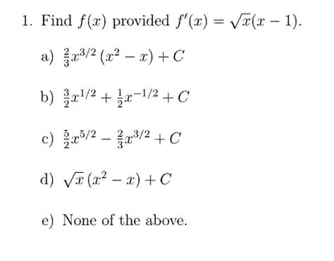 Solved Find F X ﻿provided
