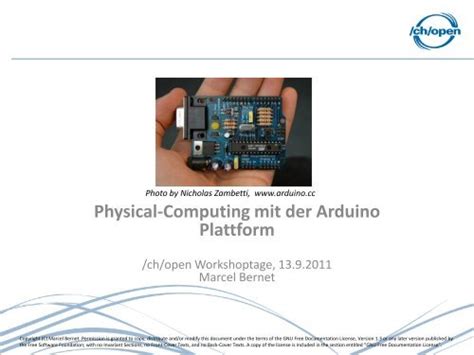 Physical Computing Mit Der Arduino Plattform Chopen