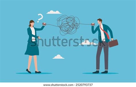 Bad Communication Misunderstanding Create Confusion Work Stock Vector