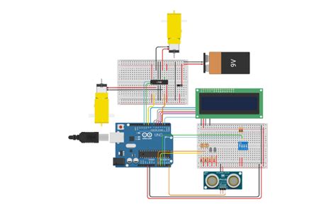 Circuit Design Sumobot Tinkercad