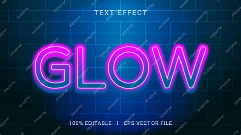 Premium Vector Vector Editable Colorful Glow Text Effect Design