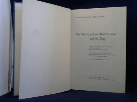 Hackstock Schellenberg Franzdie Süßwasserfische Mitteleuropas Und Ihr Fang Antiquariat