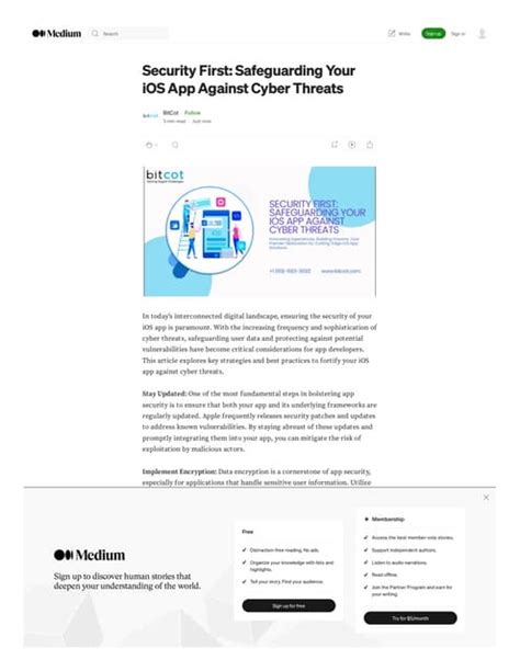 Security First Safeguarding Your Ios App Against Cyber Threatspdf