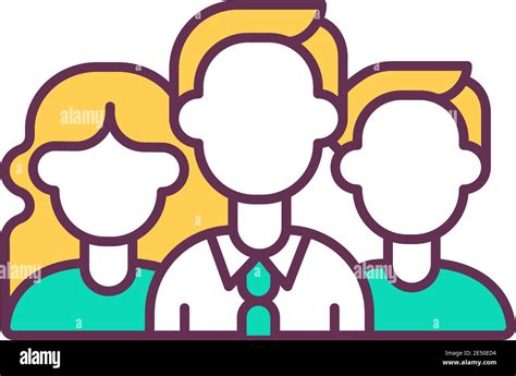 Team Work RGB Color Icon Succsesful Workers Stock Vector Image Art Alamy