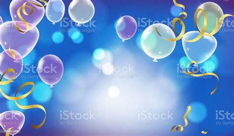 축하 파티 벡터 일러스트레이션을 위해 우아한 풍선 디자인 3차원 형태에 대한 스톡 벡터 아트 및 기타 이미지 3차원 형태 개념 개념과 주제 Istock