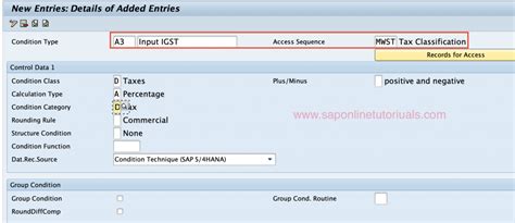 How To Create Condition Types In Sap S4 Hana Sap Gst