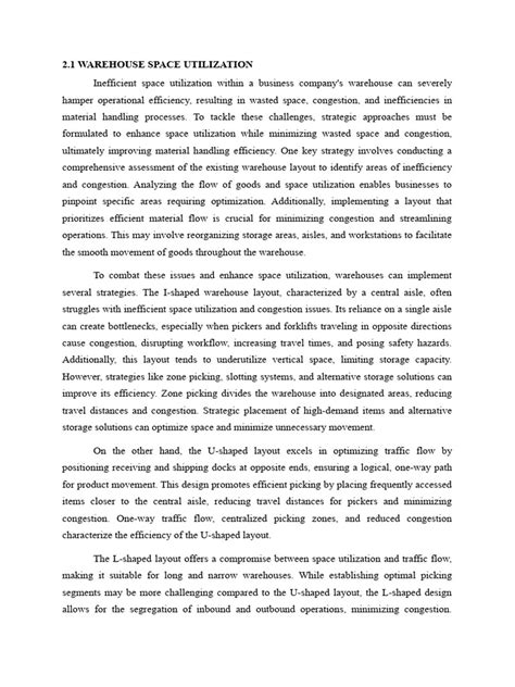 2 1 Complete Warehouse Space Utilization With Reference Download Free Pdf Warehouse