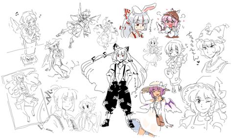 Kirisame Marisa Fujiwara No Mokou Yakumo Ran And Mystia Lorelei