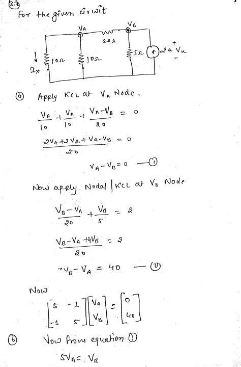 Solved Node Voltage Analysis 3— A Formulate Node Voltage Equations Course Hero