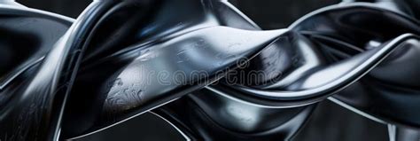 Intertwining Lines And Curves Abstract Shapes In Monochrome Colors Stock Illustration