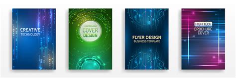 하이테크 브로셔 전단 템플릿 기술 배경 디자인 소책자 전단지 연례 보고서 레이아웃 비즈니스 프리젠 테이션을위한 과학 표지 디자인 0명에 대한 스톡 벡터 아트 및 기타 이미지