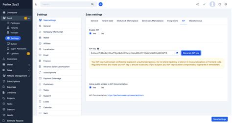 api perfex to saas