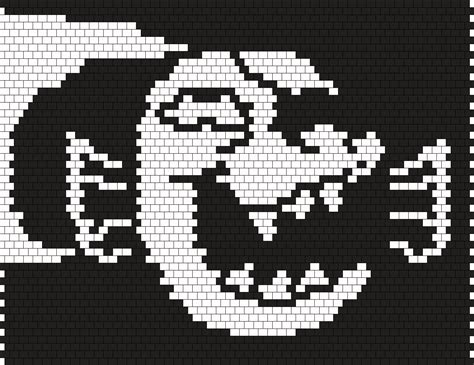 Undyne Sprite Face Bead Pattern Peyote Bead Patterns Characters Bead Patterns