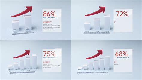 企业柱状图数据增长图表 Ae模板下载