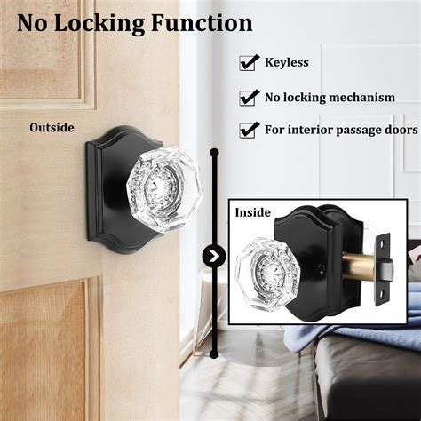 Gobrico Matte Black Passage Door Knobs Interior