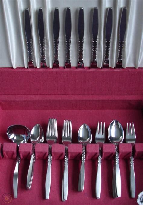 International Lyon Stainless Steel Flatware Set~ Alhambra Pattern ~ 50