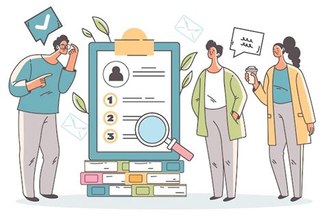 사람들은 후보자 직원 검색 작업 Hr 회사 관리자 인터뷰 개념을 모집합니다 프리미엄 벡터