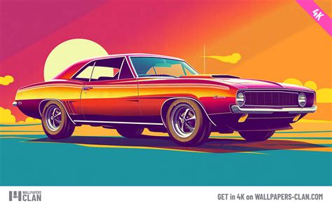 Classic Muscle Car Open Road Desktop Wallpaper Car Wallpaper