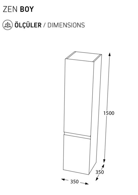 Zen Side Cabinet Matt Anthracite Alnus Bramak Türkiye