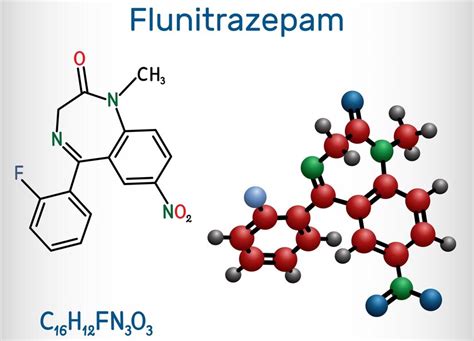 Premium Vector Flunitrazepam Drug Molecule It Has Hypnotic Sedative Anxiolytic Properties