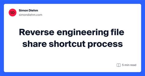 Simon Diehm On Linkedin Reverse Engineering File Share Shortcut Process