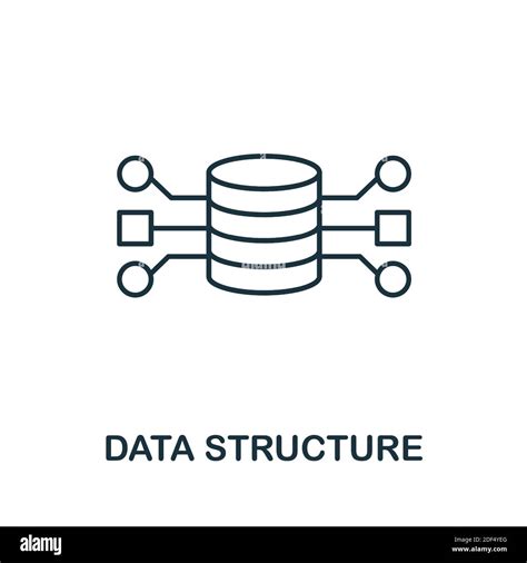 Data Structure Icon Line Style Element From Data Organization