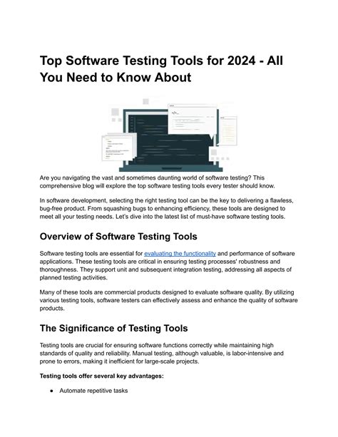 Top Software Testing Tools For 2024 All You Need To Know Aboutpdf