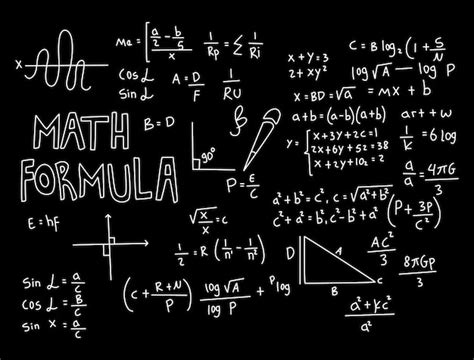 Premium Vector Realistic Math Chalkboard Background Illustration