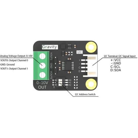 Gravity I2C 2 Kanal DAC Modul 0 10V Bastelgarage Elektronik Online Shop