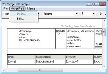 Implementing A Mergefield Class