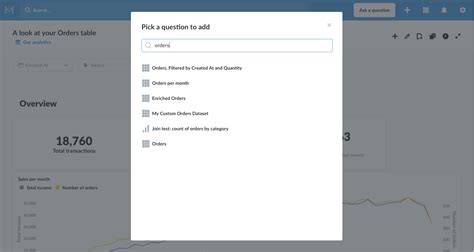 Clean Up The Search Uiix For The Add Question To Dashboard Modal · Issue 10095 · Metabase