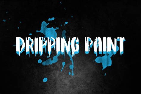 Dripping Paint Text Effect Photoshop PSD Editable Text