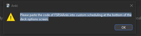 Please Paste The Code Of Fsrs4anki Into Custom Scheduling At The