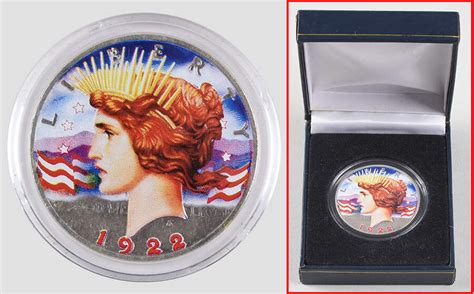 United States Coin Colorized Colorized 1922 Liberty Dollar With Box
