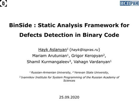 Pdf Binside ։ Static Analysis Framework For · Binside ։ Static Analysis Framework For Defects