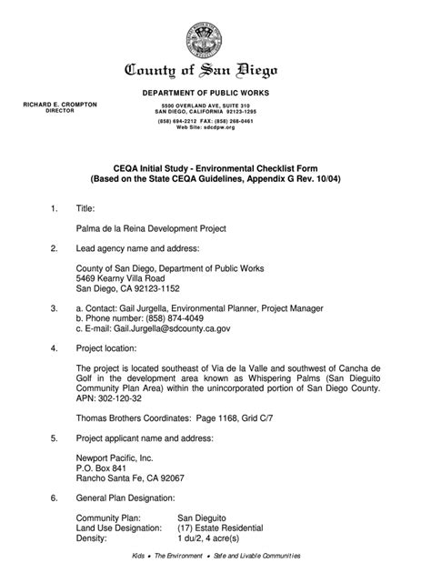 Ceqa Initial Study Checklist Complete With Ease AirSlate SignNow