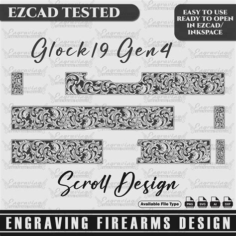 Engraving Firearms Design Glock19 Gen4 Scroll Design Inspire Uplift