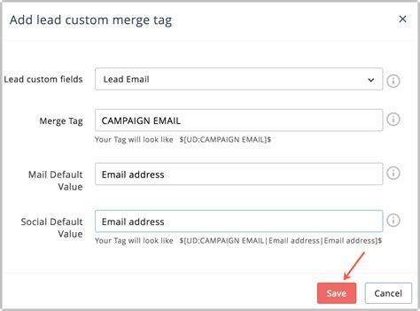 managing custom lead merge tags