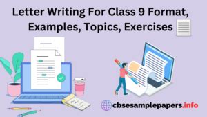 Letter Writing For Class 9 Format Examples Topics Exercises CBSE Sample Papers