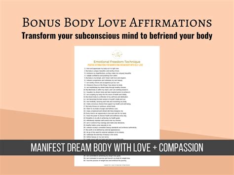 Eft Tapping Scripts For Weight Loss Dream Body Affirmations Eft Healthy Body Eft Script