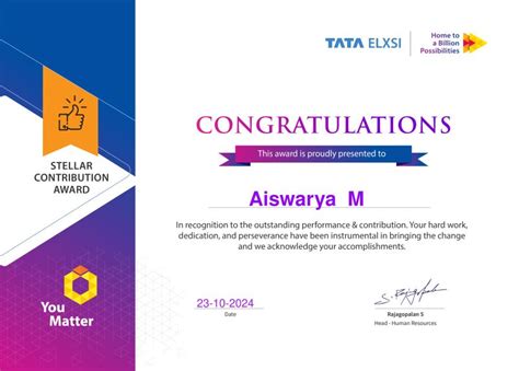 Aiswarya M On Linkedin Delighted To Receive This Prestigious Award A Big Thank You To My