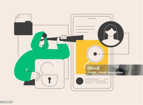 Cyberstalking Abstract Concept Vector Illustration Stock Illustration